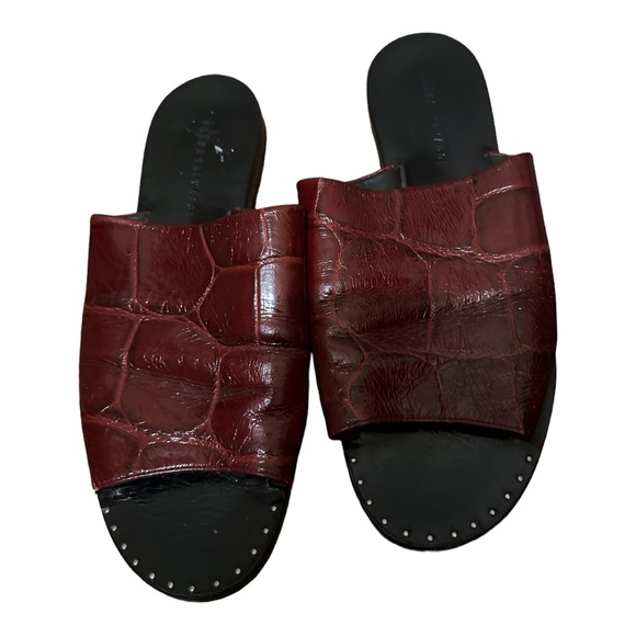 Freda Salvador | Shoes | Freda Salvador Red Croc Sandals 85 | Poshmark